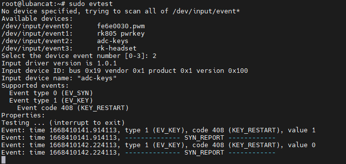 命令行点灯和检测按键 — [野火]Linux基础与应用开发实战指南——基于LubanCat-RK系列板卡 文档